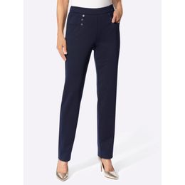 WITT Damen Jerseyhose mit Zierkn&ouml;pfen bei den Taschen, marine, Gr&ouml;&szlig;e 36