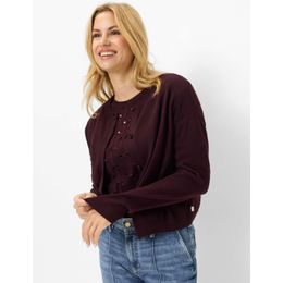 Brax Damen Cardigan Style ANN blackberry violet, dunkles lila, Gr. 32