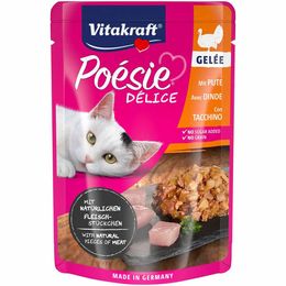 Vitakraft Po&eacute;sie D&eacute;lice Pute in Gel&eacute;e Katzen-Nassfutter ohne Zuckerzusatz 23x85g