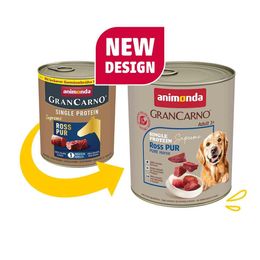 animonda GranCarno single protein Ross pur Hunde-Nassfutter getreidefrei 6x800g