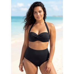 Lascana sheego Gro&szlig;e Gr&ouml;&szlig;en Bikini-Hose, schwarz, Gr&ouml;&szlig;e 38A/B/C/D - Damen