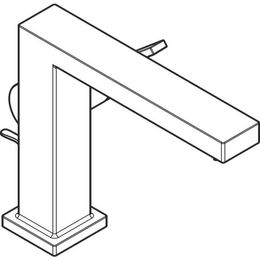 Hansgrohe Tecturis E Einhebel-Waschtischarmatur 73023340 Ausladung 155mm, mit Zugstangen-Ablaufgarnitur, brushed black chrome