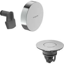Hansgrohe Exafill Ab- und &Uuml;berlaufgarnitur 58131000 Oberfl&auml;che Deckel chrom, chrom, Fertigset, mit Wanneneinlauf