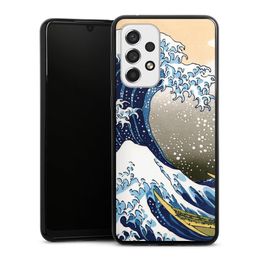 DeinDesign Galaxy A33 5G Handy Slim Case extra d&uuml;nn Silikon Handyh&uuml;lle schwarz H&uuml;lle Kunst Katsushika Hokusai Die Gro&szlig;e Welle Vor Kanagawa Silikon Slim Case