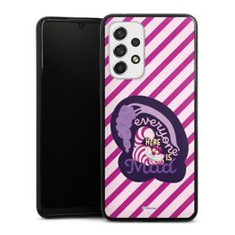 DeinDesign Galaxy A33 5G Handy Slim Case extra d&uuml;nn Silikon Handyh&uuml;lle schwarz H&uuml;lle Disney Alice In Wonderland Grinning Cat Silikon Slim Case