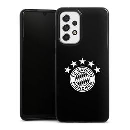 DeinDesign Galaxy A33 5G Handy Slim Case extra d&uuml;nn Silikon Handyh&uuml;lle schwarz H&uuml;lle Transparent Fcb Fc Bayern M&uuml;nchen Silikon Slim Case