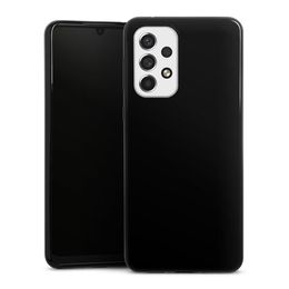 DeinDesign Galaxy A33 5G Handy Slim Case extra d&uuml;nn Silikon Handyh&uuml;lle schwarz H&uuml;lle Colour Unicoloured Black Silikon Slim Case