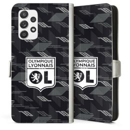 DeinDesign Galaxy A52s 5G Handy Klapph&uuml;lle Handyh&uuml;lle aus Kunst Leder wei&szlig; Flip Case Olympique Lyonnais Official Licensed Product Ol Sideflip mit Lasche