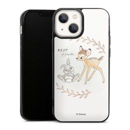 DeinDesign iPhone 13 Mini Handy Slim Case extra d&uuml;nn Silikon Handyh&uuml;lle schwarz H&uuml;lle Bambi Disney Official Licensed Product Silikon Slim Case