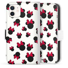 DeinDesign iPhone 12 mini Handy Klapph&uuml;lle Handyh&uuml;lle aus Kunst Leder wei&szlig; Flip Case Official Licensed Product Minnie Mouse Disney Sideflip mit Lasche