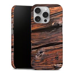 DeinDesign iPhone 16 Pro Handy Premium Case Smartphone Handyh&uuml;lle Schutzh&uuml;lle matt Beams Wood Wooden Look Premium Case