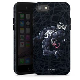 DeinDesign iPhone SE (2020) Handy Panzer Handyh&uuml;lle robuste Outdoor H&uuml;lle Schutzh&uuml;lle gl&auml;nzend Spiderman Marvel Venom Tough Case