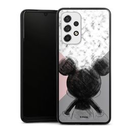 DeinDesign Galaxy A33 5G Handy Slim Case extra d&uuml;nn Silikon Handyh&uuml;lle schwarz H&uuml;lle Mickey Mouse Disney Marble Silikon Slim Case
