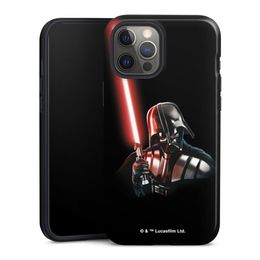 DeinDesign iPhone 12 Pro Max Handy Panzer Handyh&uuml;lle robuste Outdoor H&uuml;lle Schutzh&uuml;lle gl&auml;nzend Merchandise Darth Vader Star Wars Tough Case