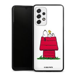 DeinDesign Galaxy A33 5G Handy Slim Case extra d&uuml;nn Silikon Handyh&uuml;lle schwarz H&uuml;lle Snoopy Peanuts Official Licensed Product Silikon Slim Case