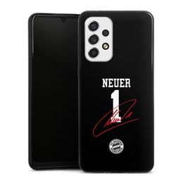 DeinDesign Galaxy A33 5G Handy Slim Case extra d&uuml;nn Silikon Handyh&uuml;lle schwarz H&uuml;lle Fcb Manuel Neuer Fc Bayern M&uuml;nchen Silikon Slim Case