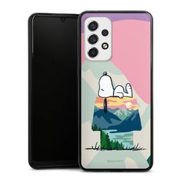 DeinDesign Galaxy A33 5G Handy Slim Case extra d&uuml;nn Silikon Handyh&uuml;lle schwarz H&uuml;lle Official Licensed Product Snoopy Peanuts Silikon Slim Case