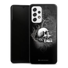 DeinDesign Galaxy A33 5G Handy Slim Case extra d&uuml;nn Silikon Handyh&uuml;lle schwarz H&uuml;lle Gothic Skulls Skull Silikon Slim Case