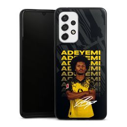 DeinDesign Galaxy A33 5G Handy Slim Case extra d&uuml;nn Silikon Handyh&uuml;lle schwarz H&uuml;lle Borussia Dortmund Bvb Karim Adeyemi Silikon Slim Case