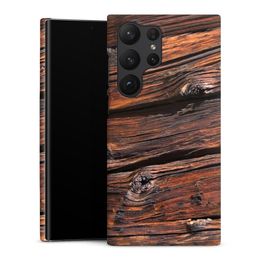DeinDesign Galaxy S23 Ultra Handy Premium Case Smartphone Handyh&uuml;lle Schutzh&uuml;lle matt Beams Wood Wooden Look Premium Case