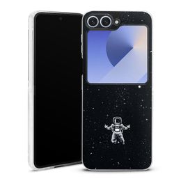 DeinDesign Galaxy Z Flip 6 Handy Hard Case Schutzh&uuml;lle transparent Smartphone Handy H&uuml;lle Space Astronaut Weltall Hard Case