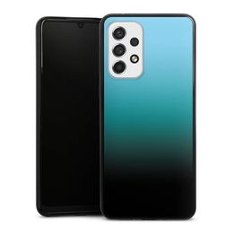DeinDesign Galaxy A33 5G Handy Slim Case extra d&uuml;nn Silikon Handyh&uuml;lle schwarz H&uuml;lle Two-Tone Ombre Black Silikon Slim Case