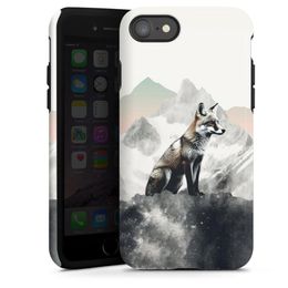 DeinDesign iPhone SE (2020) Handy Panzer Handyh&uuml;lle robuste Outdoor H&uuml;lle Schutzh&uuml;lle gl&auml;nzend Nature Mountain Fox Tough Case