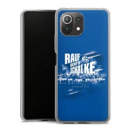 DeinDesign Xiaomi Mi 11 Lite 5G NE Handy Silikon H&uuml;lle Case transparent Handyh&uuml;lle Official Licensed Product Ascent Fc Schalke 04 Silikon Case