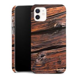 DeinDesign iPhone 12 mini Handy Premium Case Smartphone Handyh&uuml;lle Schutzh&uuml;lle matt Beams Wood Wooden Look Premium Case