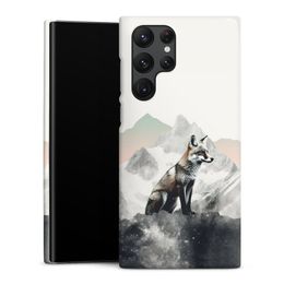 DeinDesign Galaxy S22 Ultra Handy Premium Case Smartphone Handyh&uuml;lle Schutzh&uuml;lle gl&auml;nzend Nature Mountain Fox Premium Case
