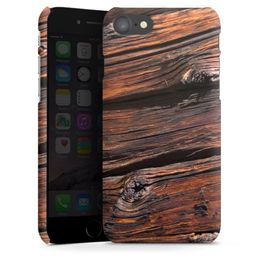 DeinDesign iPhone SE (2022) Handy Premium Case Smartphone Handyh&uuml;lle Schutzh&uuml;lle matt Wood Beams Wooden Look Premium Case