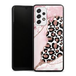 DeinDesign Galaxy A33 5G Handy Slim Case extra d&uuml;nn Silikon Handyh&uuml;lle schwarz H&uuml;lle Marble Glitzer Leopard Silikon Slim Case