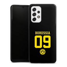 DeinDesign Galaxy A33 5G Handy Slim Case extra d&uuml;nn Silikon Handyh&uuml;lle schwarz H&uuml;lle Bvb Jersey Borussia Dortmund Silikon Slim Case