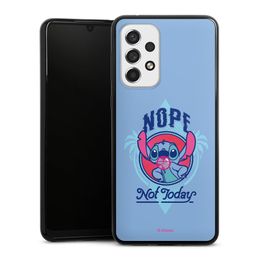 DeinDesign Galaxy A33 5G Handy Slim Case extra d&uuml;nn Silikon Handyh&uuml;lle schwarz H&uuml;lle Sayings Lilo & Stitch Disney Silikon Slim Case