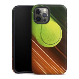 DeinDesign iPhone 12 Pro Handy Panzer Handyh&uuml;lle robuste Outdoor H&uuml;lle Schutzh&uuml;lle matt Ball Tennis Hobby Tough Case