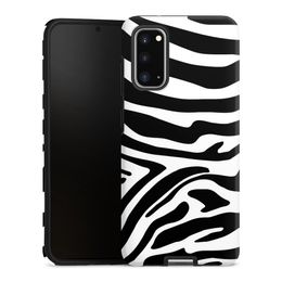 DeinDesign Galaxy S20 Handy Panzer Handyh&uuml;lle robuste Outdoor H&uuml;lle Schutzh&uuml;lle matt Animal Look Zebra Animal Print Tough Case