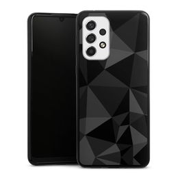 DeinDesign Galaxy A33 5G Handy Slim Case extra d&uuml;nn Silikon Handyh&uuml;lle schwarz H&uuml;lle Muster Abstract Geometric Silikon Slim Case