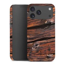 DeinDesign iPhone 17 Pro Max Handy Premium Case Smartphone Handyh&uuml;lle Schutzh&uuml;lle matt Beams Wood Wooden Look Premium Case