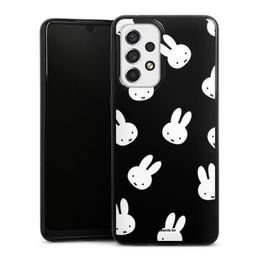 DeinDesign Galaxy A33 5G Handy Slim Case extra d&uuml;nn Silikon Handyh&uuml;lle schwarz H&uuml;lle Miffy Muster Transparent Silikon Slim Case