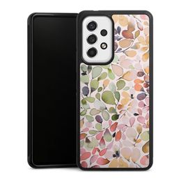DeinDesign Galaxy A53 5G Handy Gallery Case Handyh&uuml;lle 9H Geh&auml;rtetes Glas R&uuml;ckseite H&uuml;lle Pattern Eukalyptus Muster Gallery Case