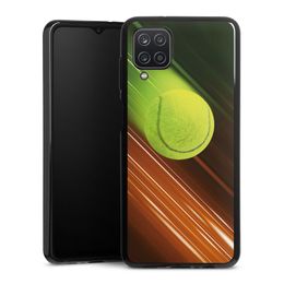 DeinDesign Galaxy A12 Handy Silikon H&uuml;lle Case schwarz Handyh&uuml;lle Hobby Ball Tennis