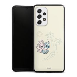 DeinDesign Galaxy A33 5G Handy Slim Case extra d&uuml;nn Silikon Handyh&uuml;lle schwarz H&uuml;lle Angel Lilo & Stitch Disney Silikon Slim Case