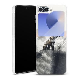 DeinDesign Galaxy Z Flip 6 Handy Hard Case Schutzh&uuml;lle transparent Smartphone Handy H&uuml;lle Nature Mountain Fox Hard Case