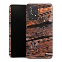 DeinDesign Galaxy A52s 5G Handy Premium Case Smartphone Handyh&uuml;lle Schutzh&uuml;lle gl&auml;nzend Beams Wood Wooden Look Premium Case