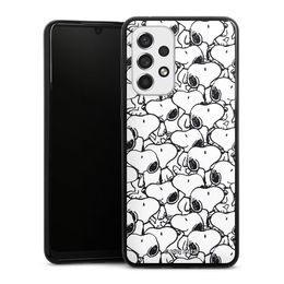 DeinDesign Galaxy A33 5G Handy Slim Case extra d&uuml;nn Silikon Handyh&uuml;lle schwarz H&uuml;lle Peanuts Snoopy Muster Silikon Slim Case