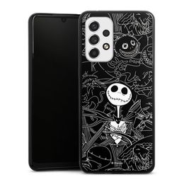 DeinDesign Galaxy A33 5G Handy Slim Case extra d&uuml;nn Silikon Handyh&uuml;lle schwarz H&uuml;lle Disney Nightmare Before Christmas Halloween Silikon Slim Case