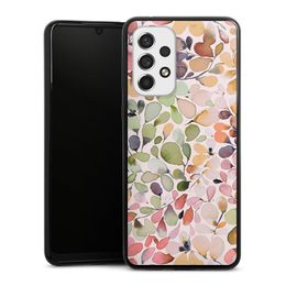 DeinDesign Galaxy A33 5G Handy Slim Case extra d&uuml;nn Silikon Handyh&uuml;lle schwarz H&uuml;lle Muster Eukalyptus Pattern Silikon Slim Case