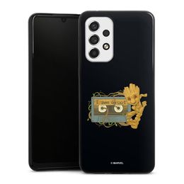 DeinDesign Galaxy A33 5G Handy Slim Case extra d&uuml;nn Silikon Handyh&uuml;lle schwarz H&uuml;lle Guardians Of The Galaxy Groot Marvel Silikon Slim Case