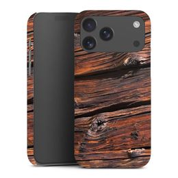 DeinDesign iPhone 17 Pro Max Handy Premium Case Smartphone Handyh&uuml;lle Schutzh&uuml;lle gl&auml;nzend Beams Wood Wooden Look Premium Case