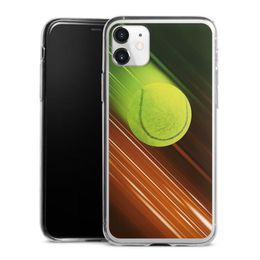 DeinDesign iPhone 11 Handy Slim Case Silikon Handyh&uuml;lle transparent H&uuml;lle extra d&uuml;nn Ball Tennis Hobby Silikon Slim Case